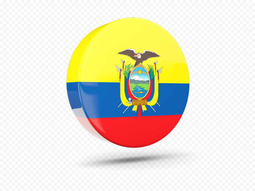 PNG 3D Ecuador Round Circle Flag Icon | Citypng