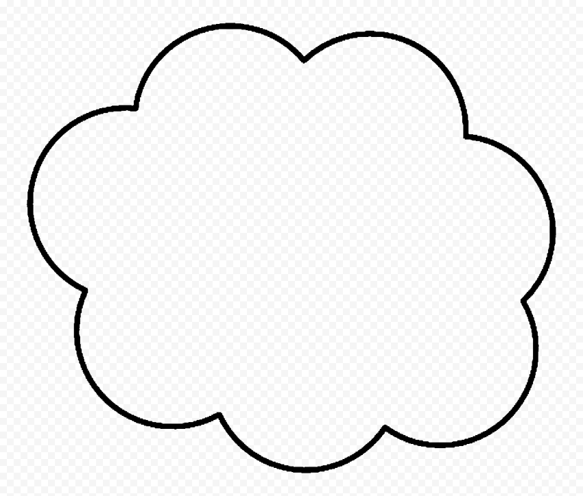 PNG Black Outline Cloud Bubble Speech Idea | Citypng