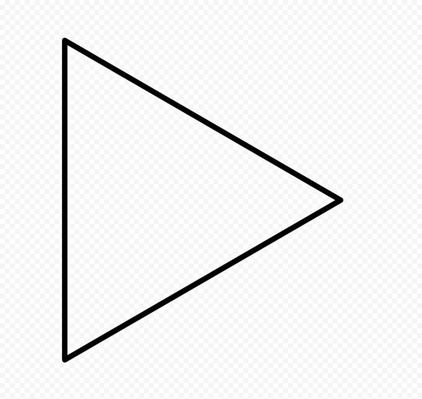 PNG Black Outline Right Triangle | Citypng
