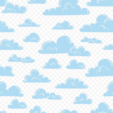 PNG Blue Cartoon Clouds Pattern Background | Citypng
