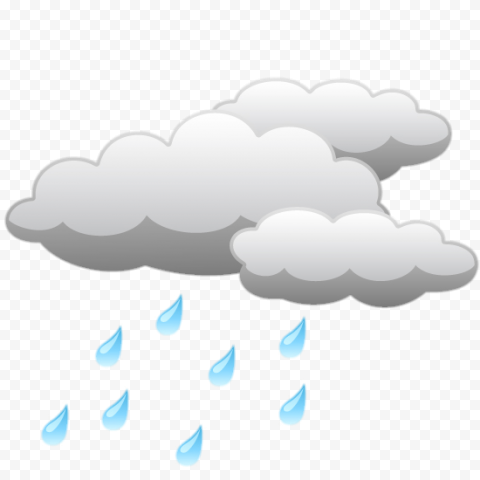 Cartoon Clouds With Rain