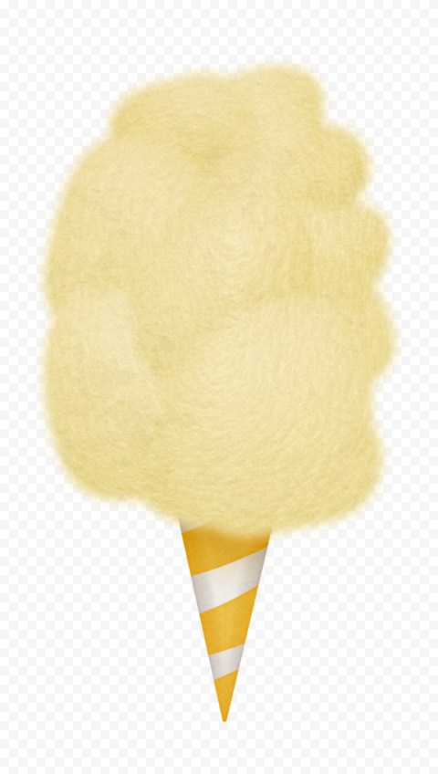 PNG Cartoon Yellow Candy Cotton Cone | Citypng