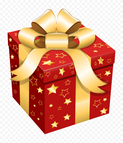 PNG Christmas Holidays Red & Gold Gift Box | Citypng