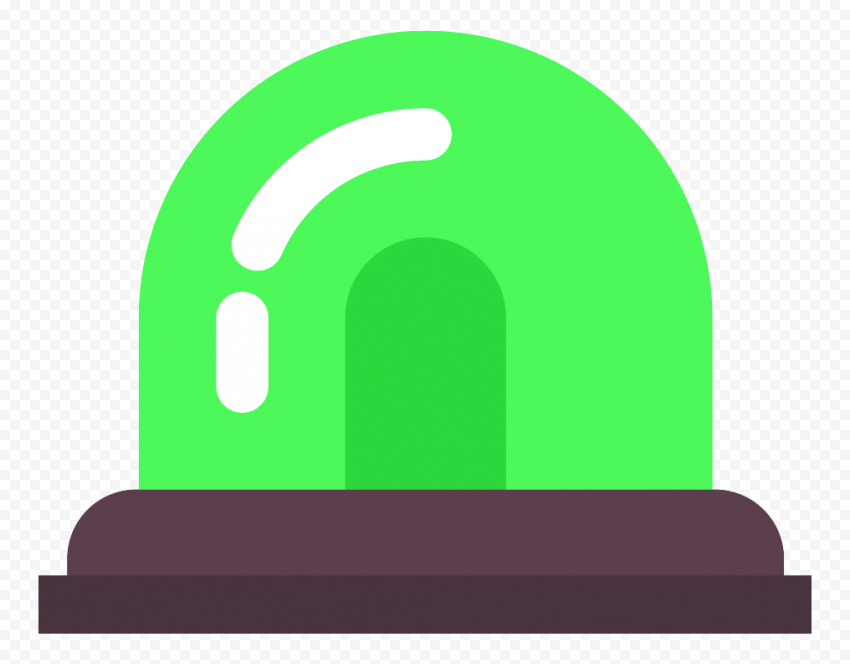 PNG Flat Green Beacon Siren Light Alarm Icon | Citypng