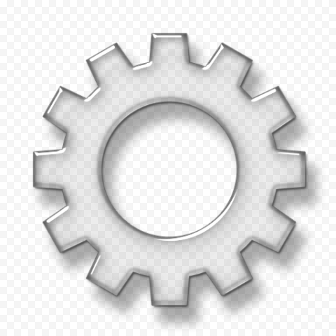 HD Gears Settings White Icon Transparent PNG | Citypng