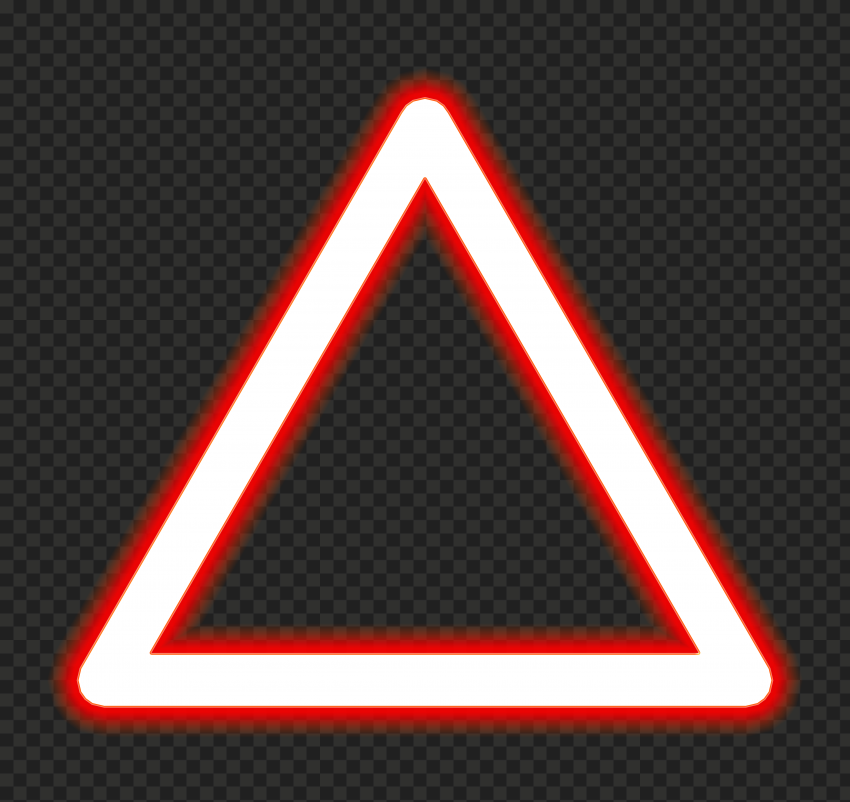 PNG Glowing Red Triangle Neon | Citypng