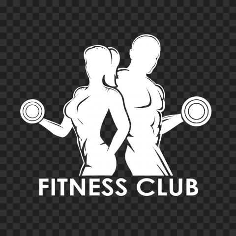 PNG Gym Fitness Club White Logo | Citypng