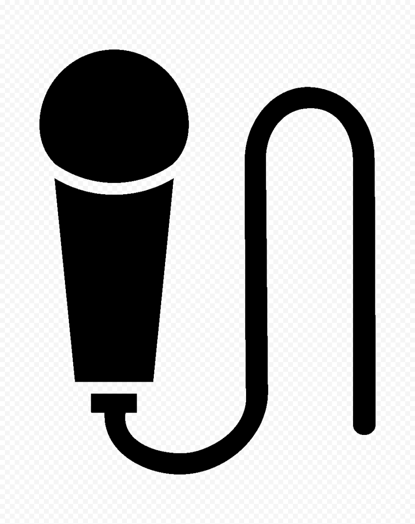 PNG Hand Microphone Mic Black Icon | Citypng