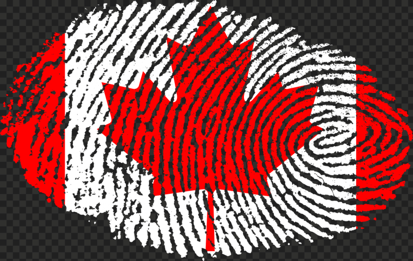PNG Horizontal Canada Flag Fingerprint | Citypng