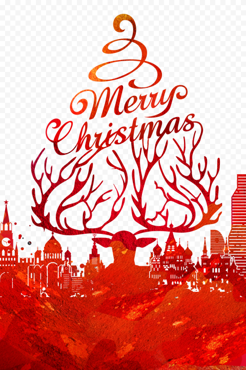 PNG Merry Christmas Greetings Poster Illustration | Citypng