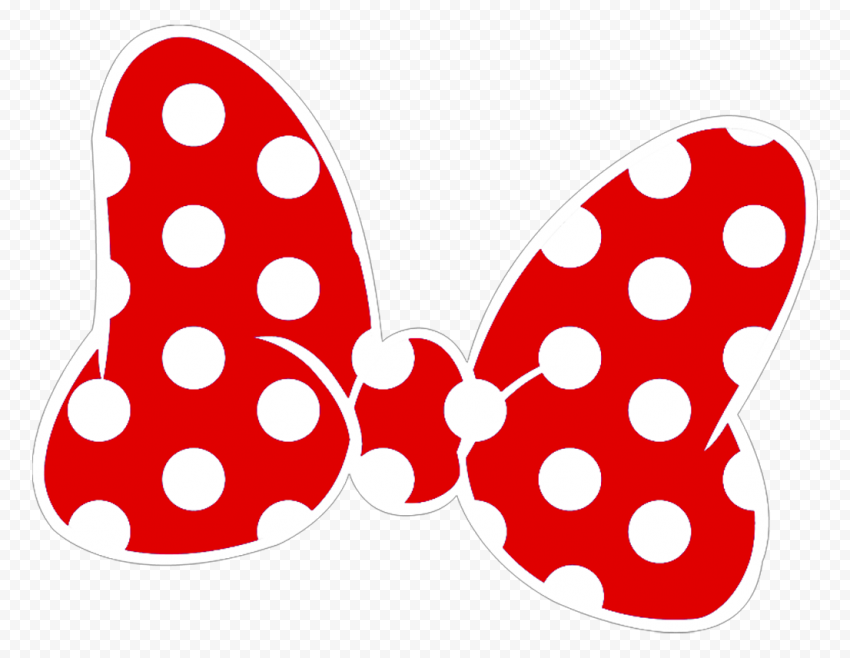 PNG Minnie Mouse Sticker Red Ribbon | Citypng