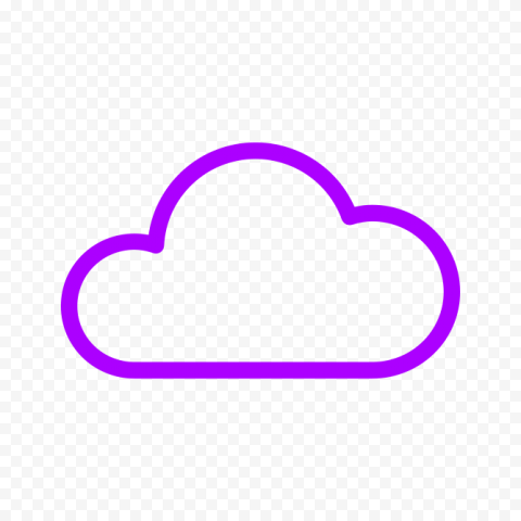 PNG Purple Outline Cloud Icon | Citypng