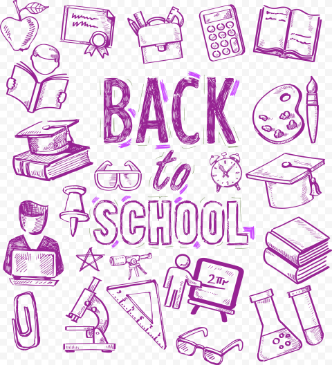 PNG Purple School Back To School Pattern | Citypng