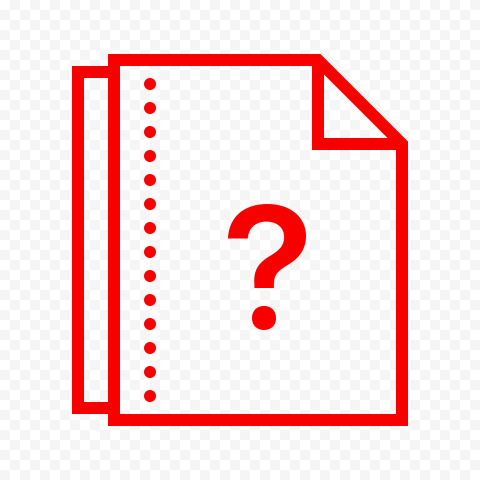 PNG Question Mark Help File Document Red Icon | Citypng