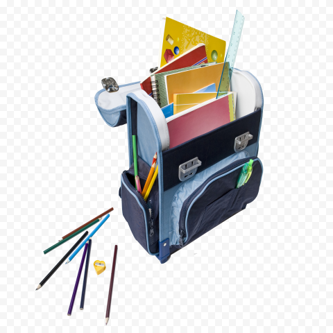 PNG Real School Bag With Supplies | Citypng
