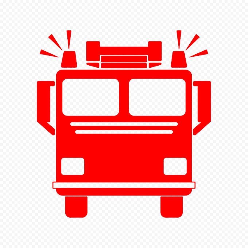 PNG Red Fire Truck Front View Icon | Citypng