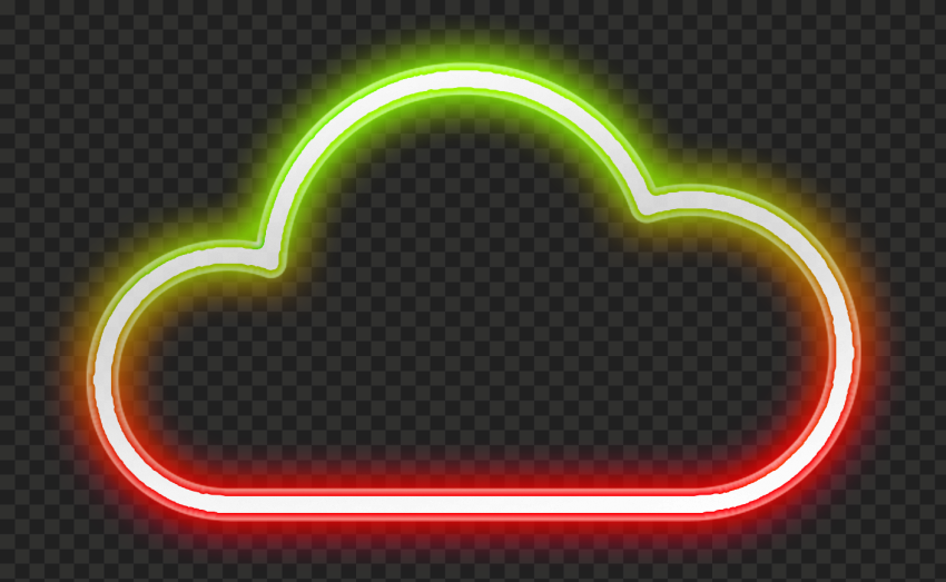 Red Light Neon Cloud Icon PNG | Citypng