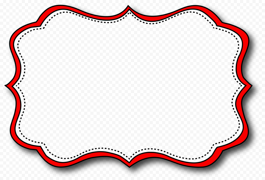 PNG Red Outline Decorative Banner Label | Citypng