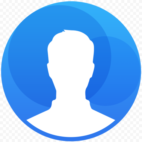 PNG Round Blue Contact User Profile Icon | Citypng