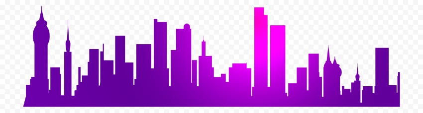 PNG Skyscraper Skyline Purple Pink City Silhouette | Citypng