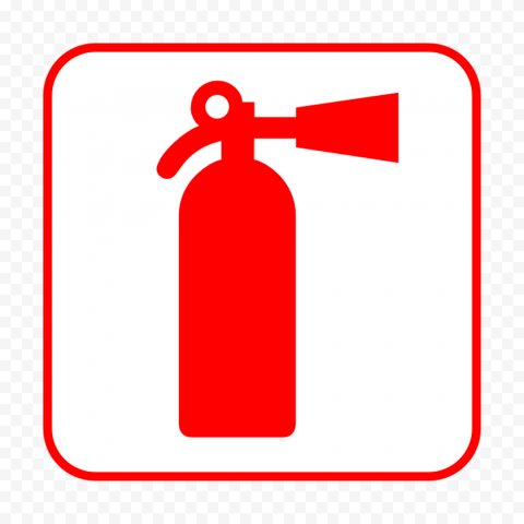PNG Square Red Fire Extinguishers Sign | Citypng