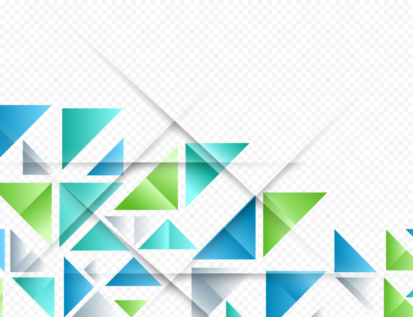 PNG Triangles Geometric Green & Blue Shapes Abstract | Citypng