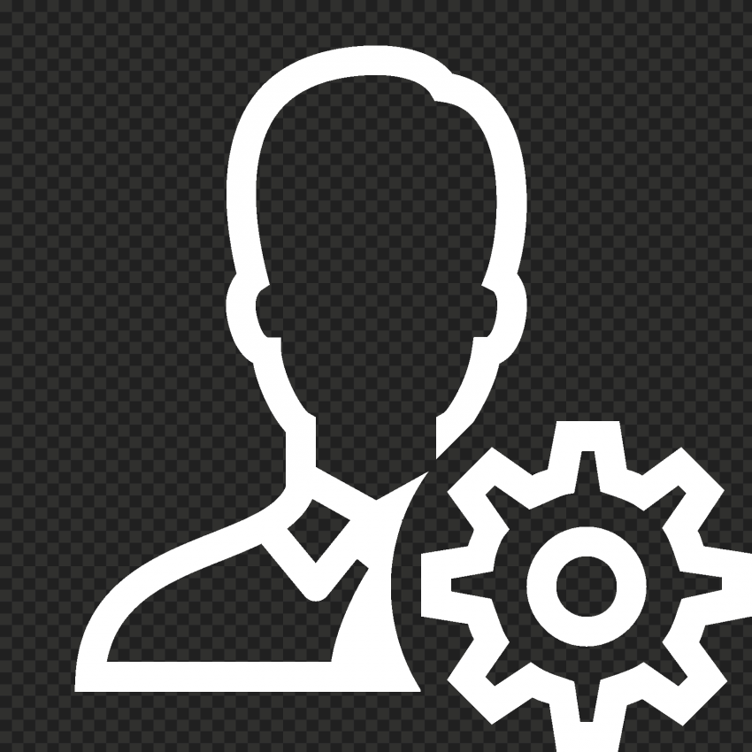PNG User Account Settings White Icon | Citypng