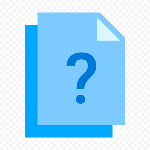 PNG Vector Blue Question File Document Icon | Citypng