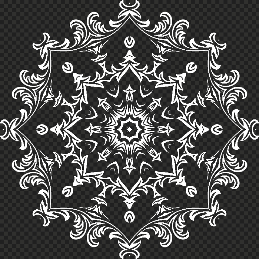 PNG White Floral Design Motif | Citypng