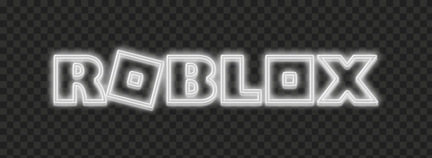 PNG White Neon Roblox Logo | Citypng