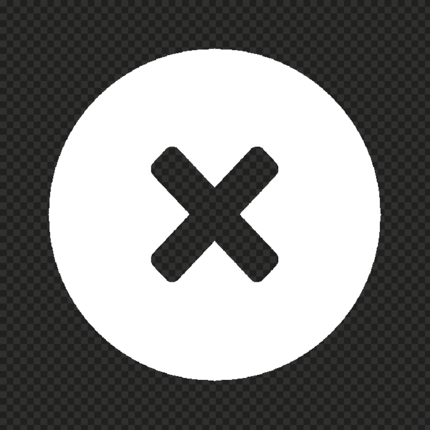 PNG White Round Close X Icon | Citypng