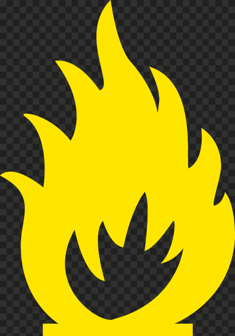 PNG Yellow Fire Flame Silhouette Symbol Icon | Citypng