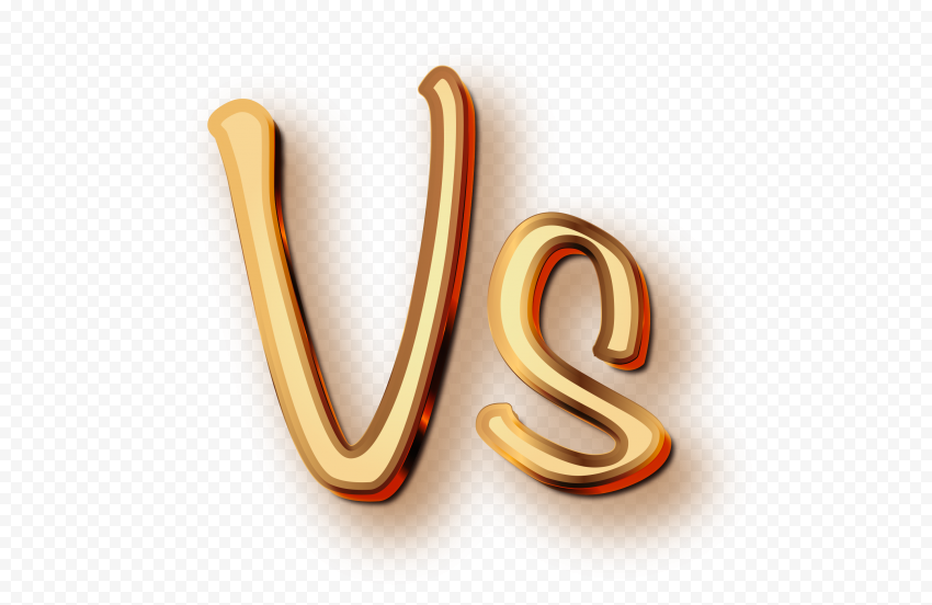 PNG Yellow Gold Versus Vs Text Sign Word | Citypng