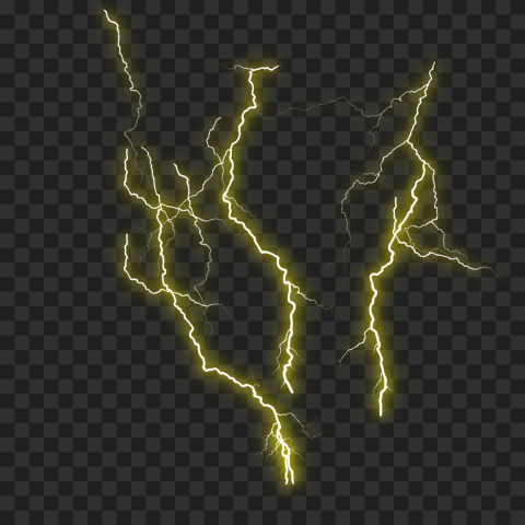 PNG Yellow Thunder Lightning Effect | Citypng