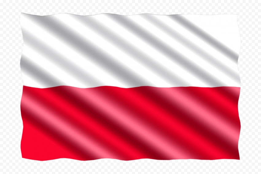 Poland POL Illustration Waving Flag PNG | Citypng