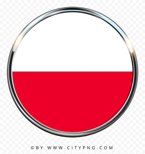 Poland Round Metal Framed Flag Icon HD PNG | Citypng