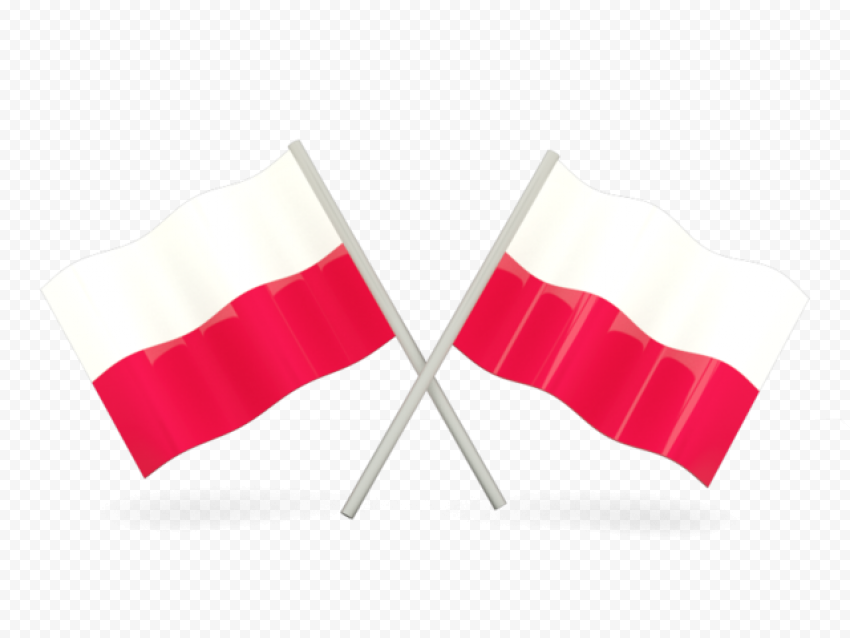 Poland Two Crossed Flags PNG | Citypng
