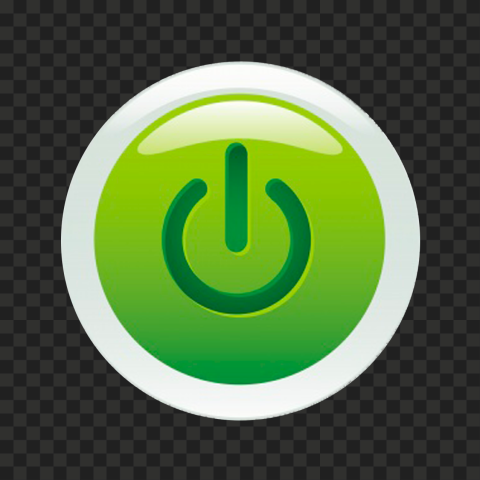 Power Green Button Icon PNG | Citypng