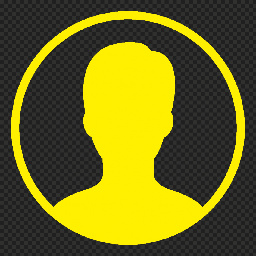 Profile User Round Yellow Icon Symbol FREE PNG | Citypng