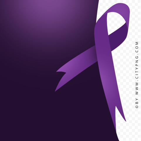 Purple Cancer Ribbon Square Design Template HD PNG | Citypng