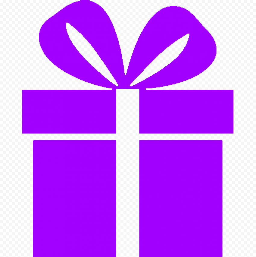 Purple Gift Box Silhouette Icon PNG | Citypng