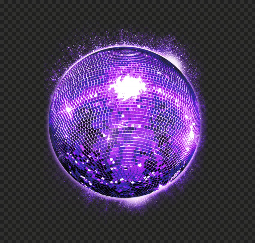 Purple Glowing Disco Light Ball FREE PNG | Citypng