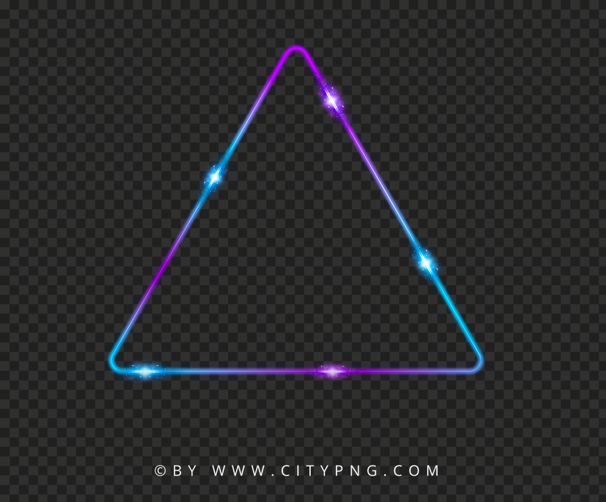 Download Red Triangle Glowing Neon PNG | Citypng