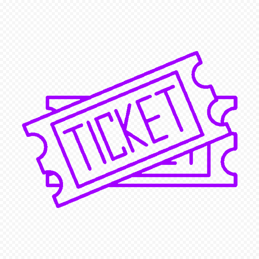 Purple Two Tickets Icon Download PNG | Citypng