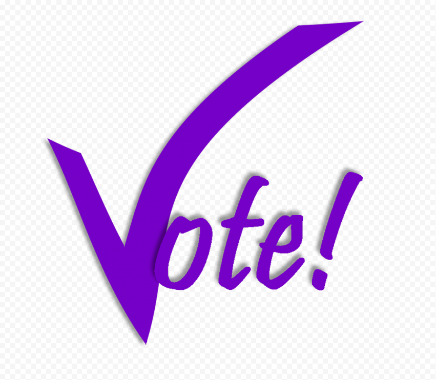 Purple Vote Word Download PNG | Citypng
