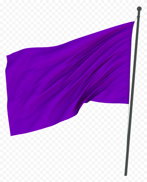 Purple Waving Blank Flag On Pole HD PNG | Citypng