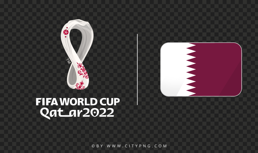 Qatar Flag With Fifa 2022 World Cup Logo PNG Image | Citypng