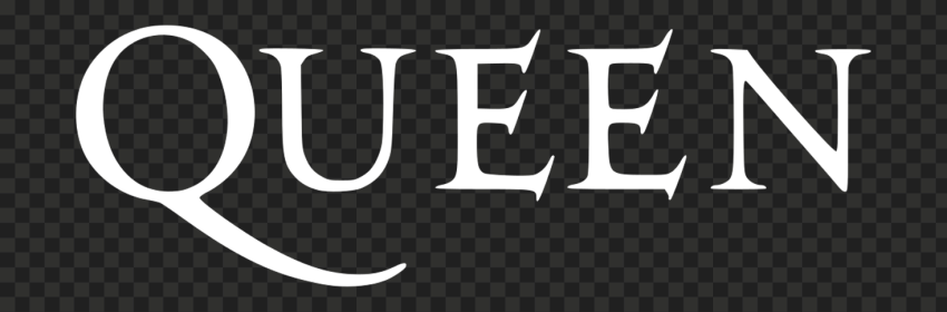 Queen White Text Word Logo FREE PNG | Citypng