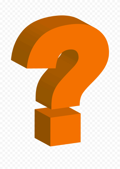Question Mark 3D Orange Icon PNG | Citypng