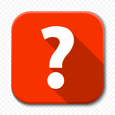 Question Mark Square Flat Red Icon PNG | Citypng